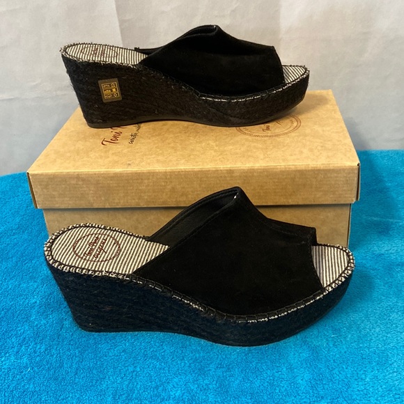 Shoes | Toni Pons Lorena Suede Wedge Slide Sandals | Poshmark